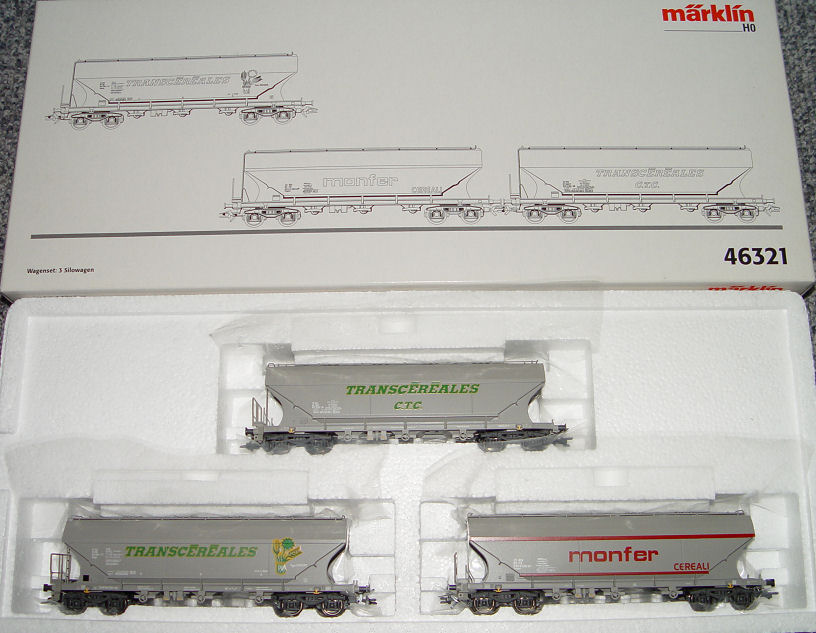 Märklin 46321 lot de wagons wagons silo d. SNCF SNCB/NMBS et FS | eBay